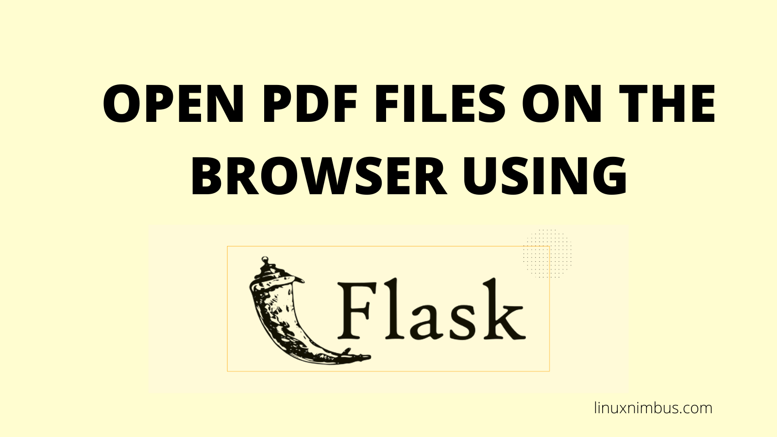 How To Open A PDF File On The Browser With Flask ArtSysOps